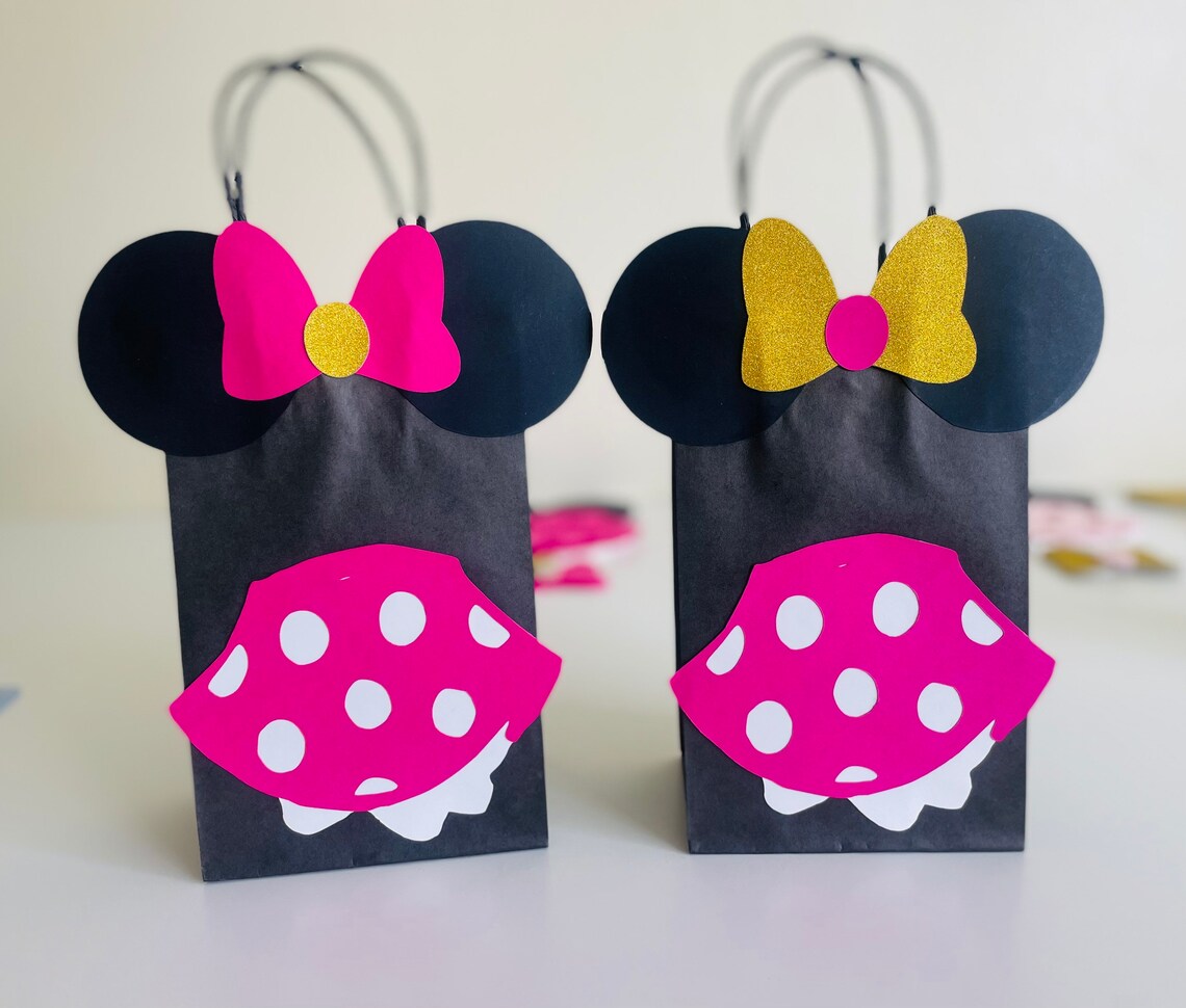 Minnie Mouse Favor Bags Minnie Mouse Goodie Bags Minnie - Etsy