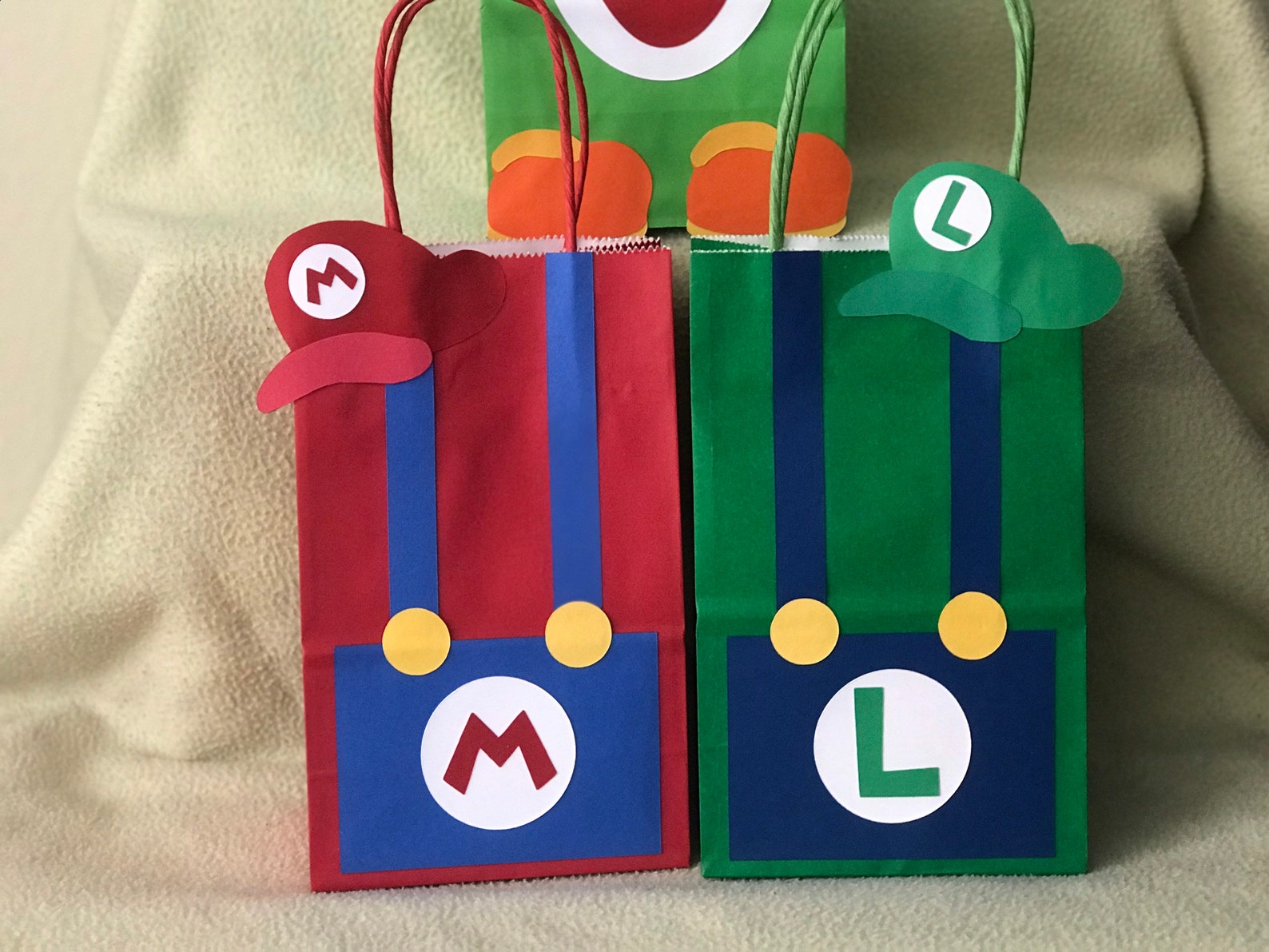 Mario Brothers Treat Bag Mario Brother Favor Bags Mario Goodie | Etsy