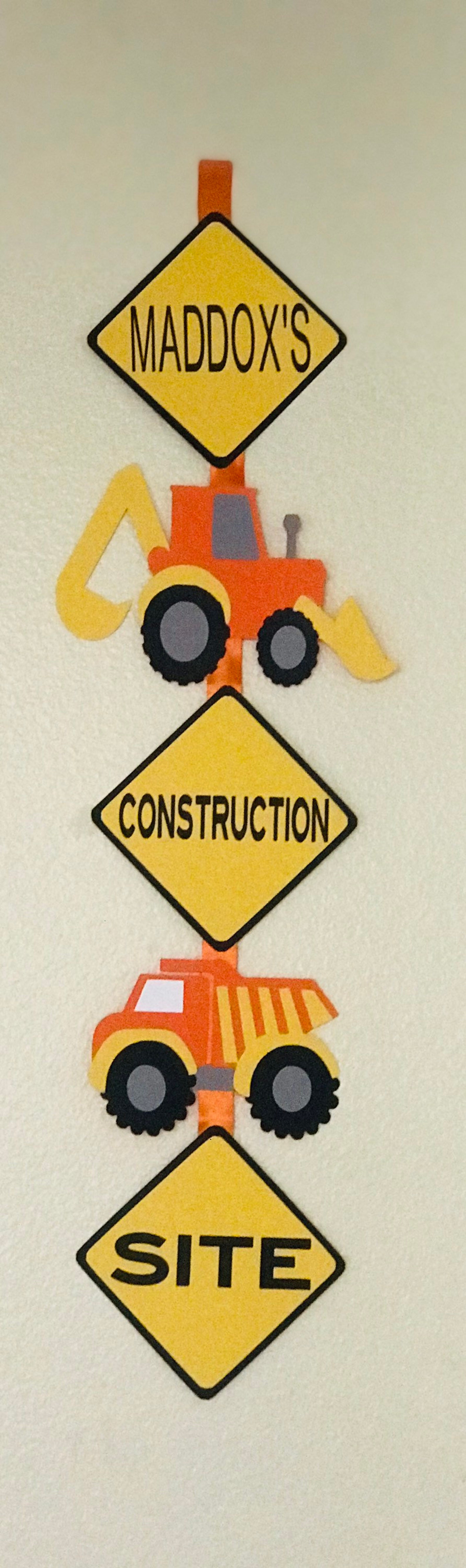 Construction / Dump Truck Door Sign Construction Zone Welcome - Etsy