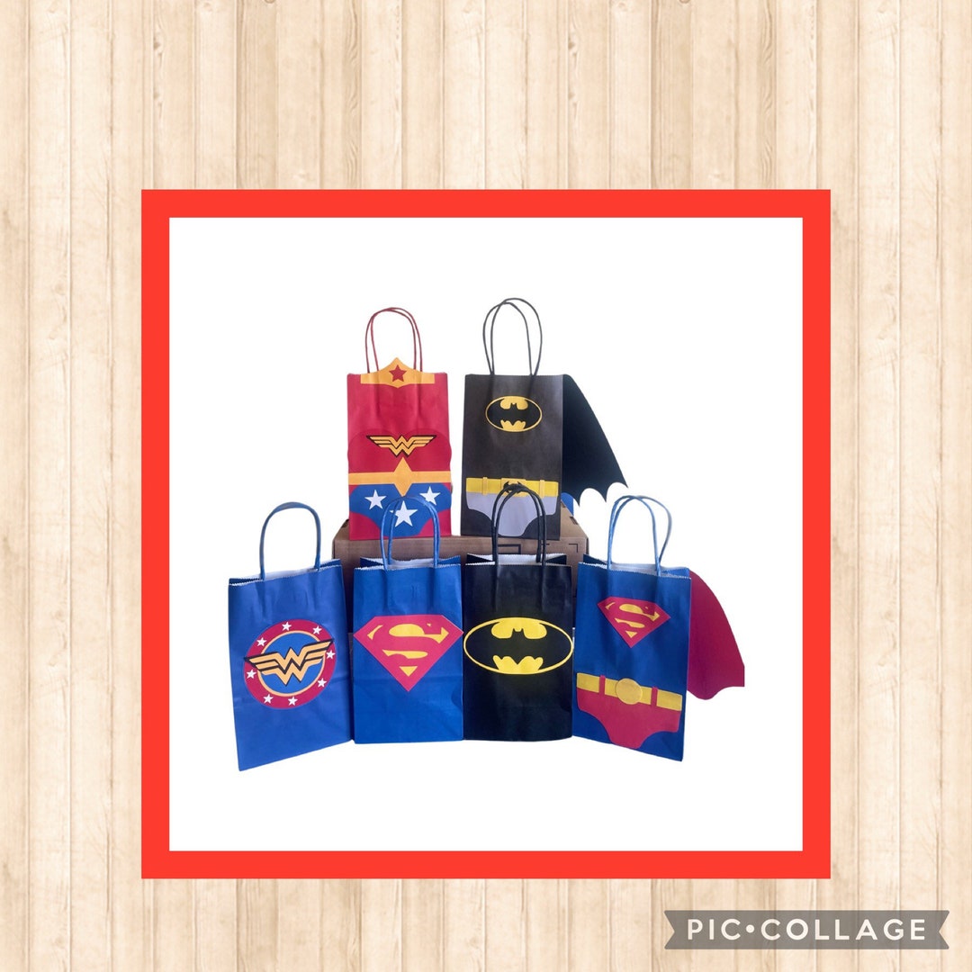 Superhero Favor Bag, Superhero Goodie Bag, Superhero Party Bag ...