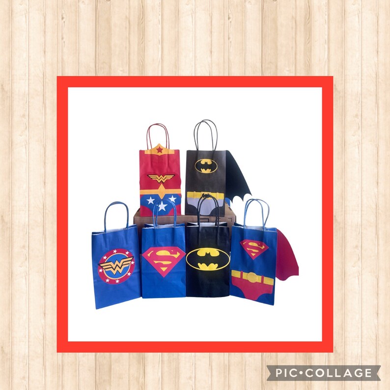 Superhero Favor Bag Superhero Goodie Bag Superhero Party - Etsy