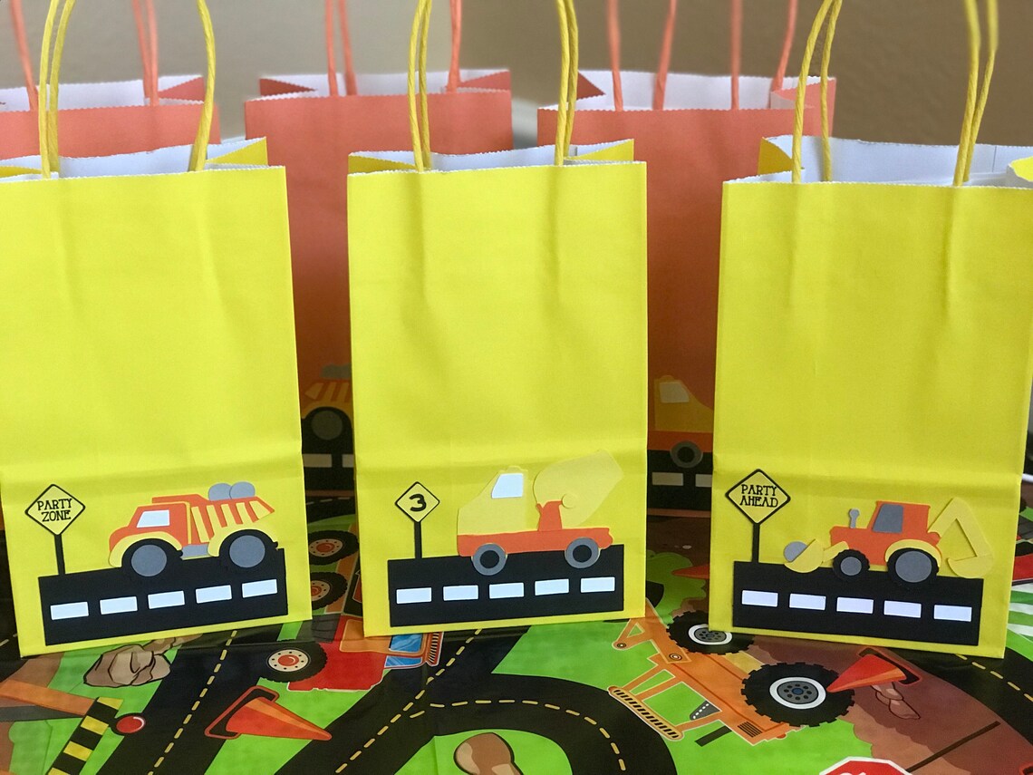 Construction Favor Bags,construction Treat Bags,construction Favor Bags ...
