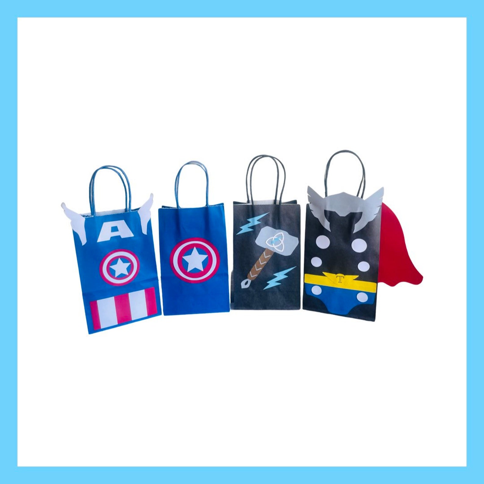 Superhero Favor Bag Superhero Goodie Bag Superhero Party - Etsy