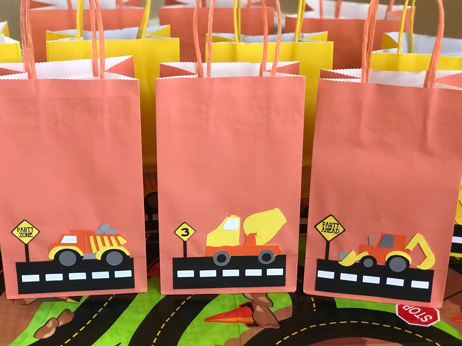 Construction Favor Bags,construction Treat Bags,construction Favor Bags ...
