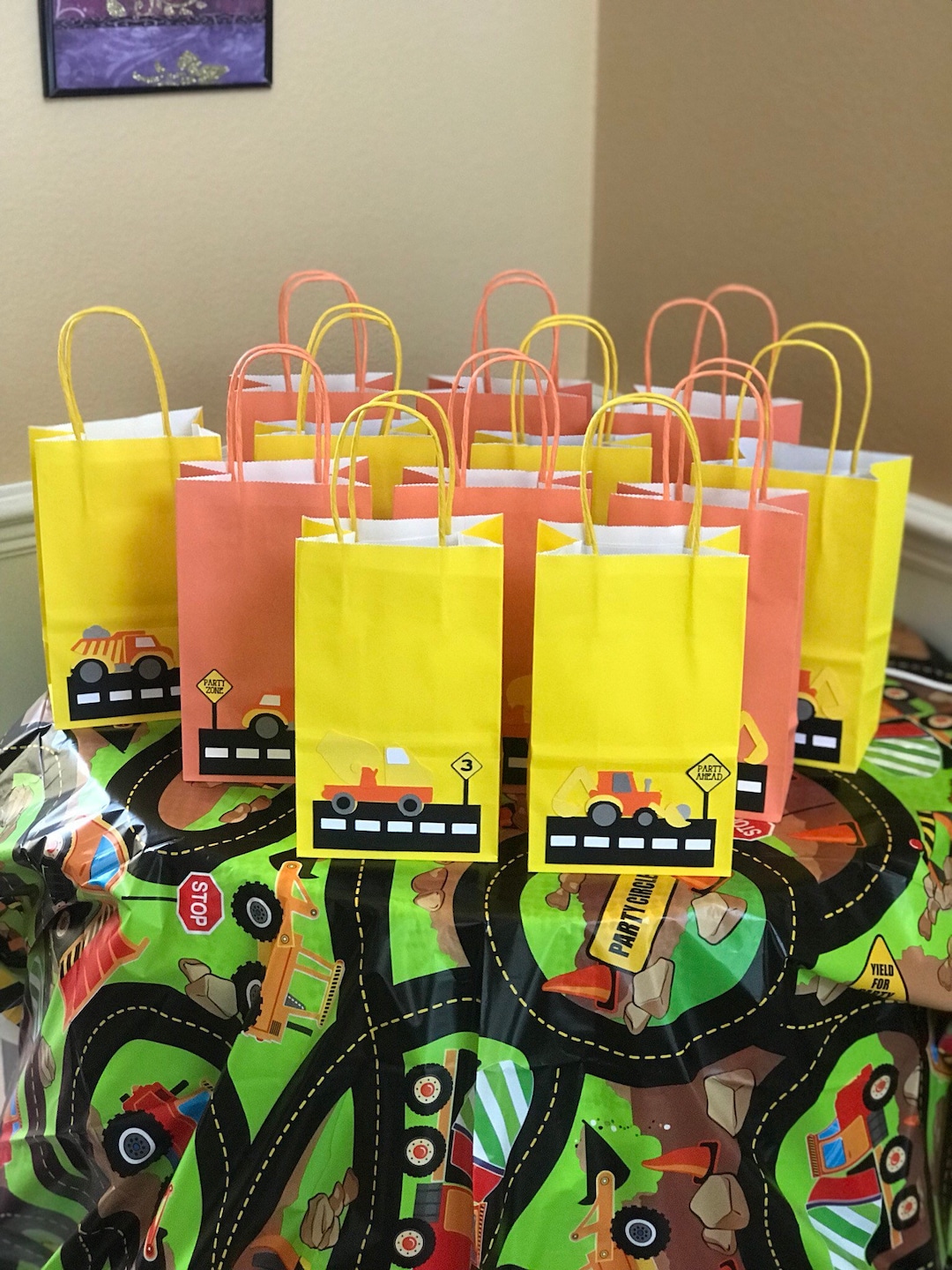 Construction Favor Bags,construction Treat Bags,construction Favor Bags ...