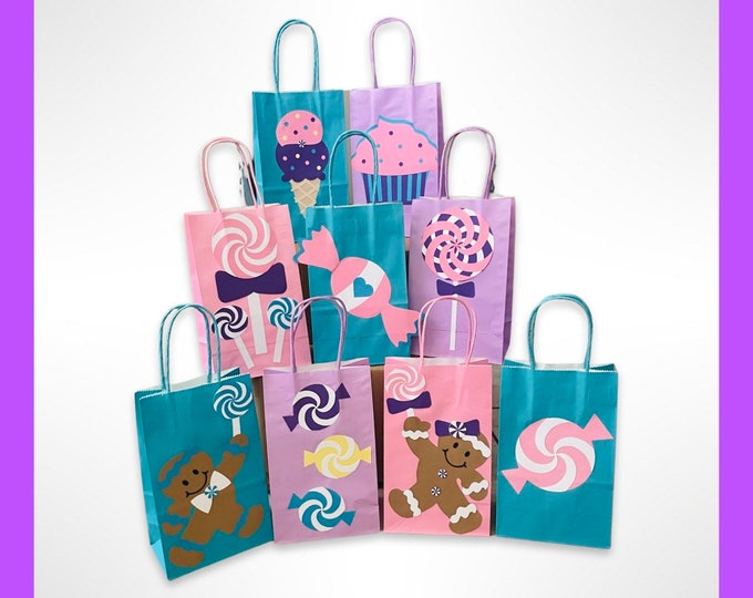 Custom Candyland Party Favor Gift Bags Personalized - Etsy