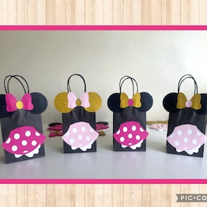 Minnie Mouse Favor Bags, Minnie Mouse Goodie Bags, Minnie Mouse Treat ...