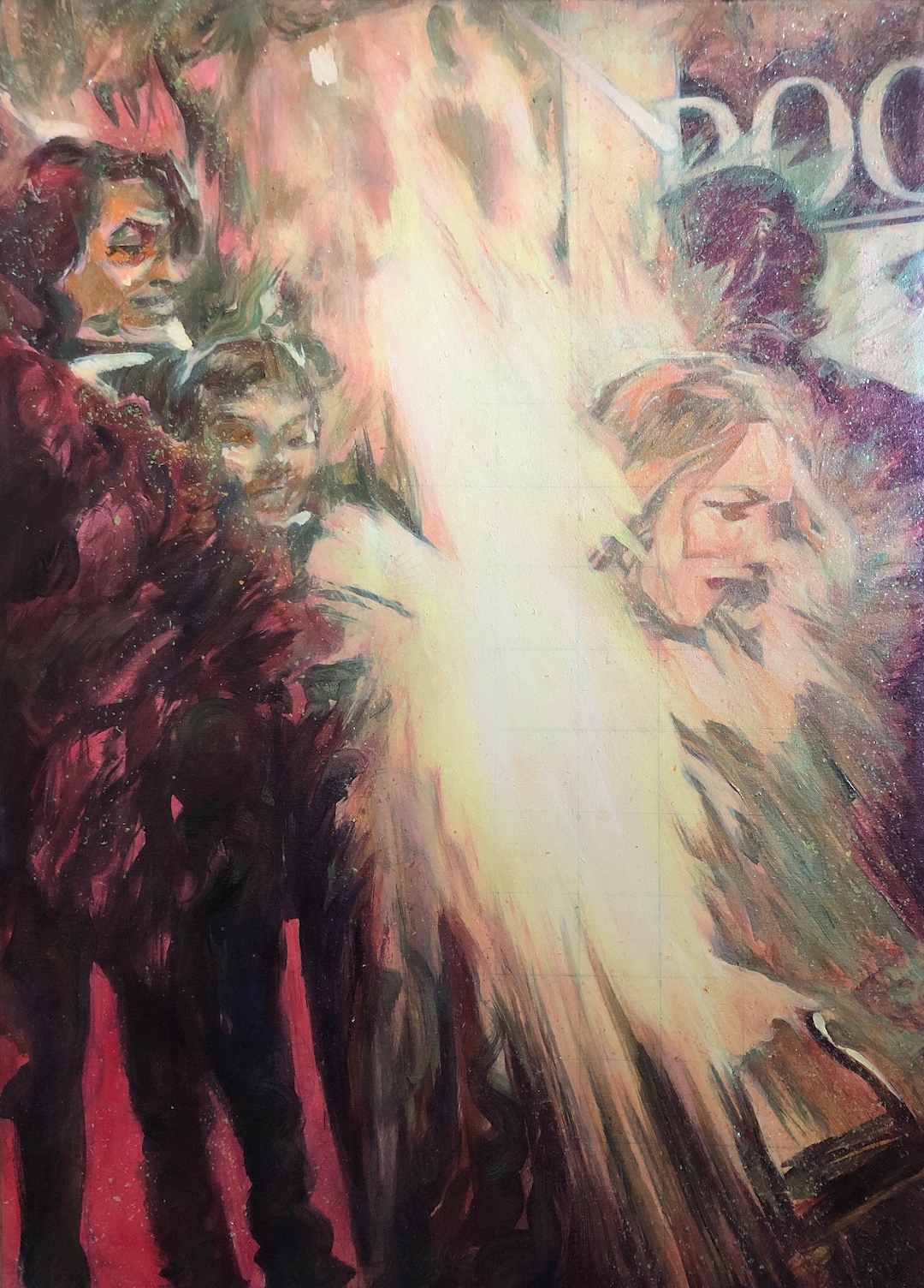 Lindsay Lohan "flour Bomb" Painting – Acrylic & Oil on Canvas, 23x32 ...