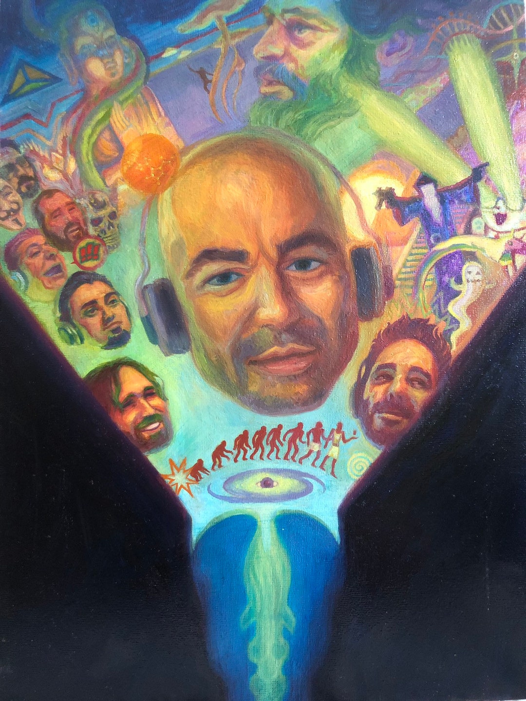 Joe Rogan Experience Podcast - Oil and Acrylic on 12x16in Wood Panel ...