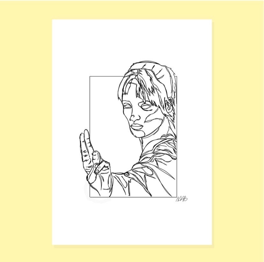 Beatrix Kiddo, the Bride, Kill Bill Print Line Art Drawing - Etsy
