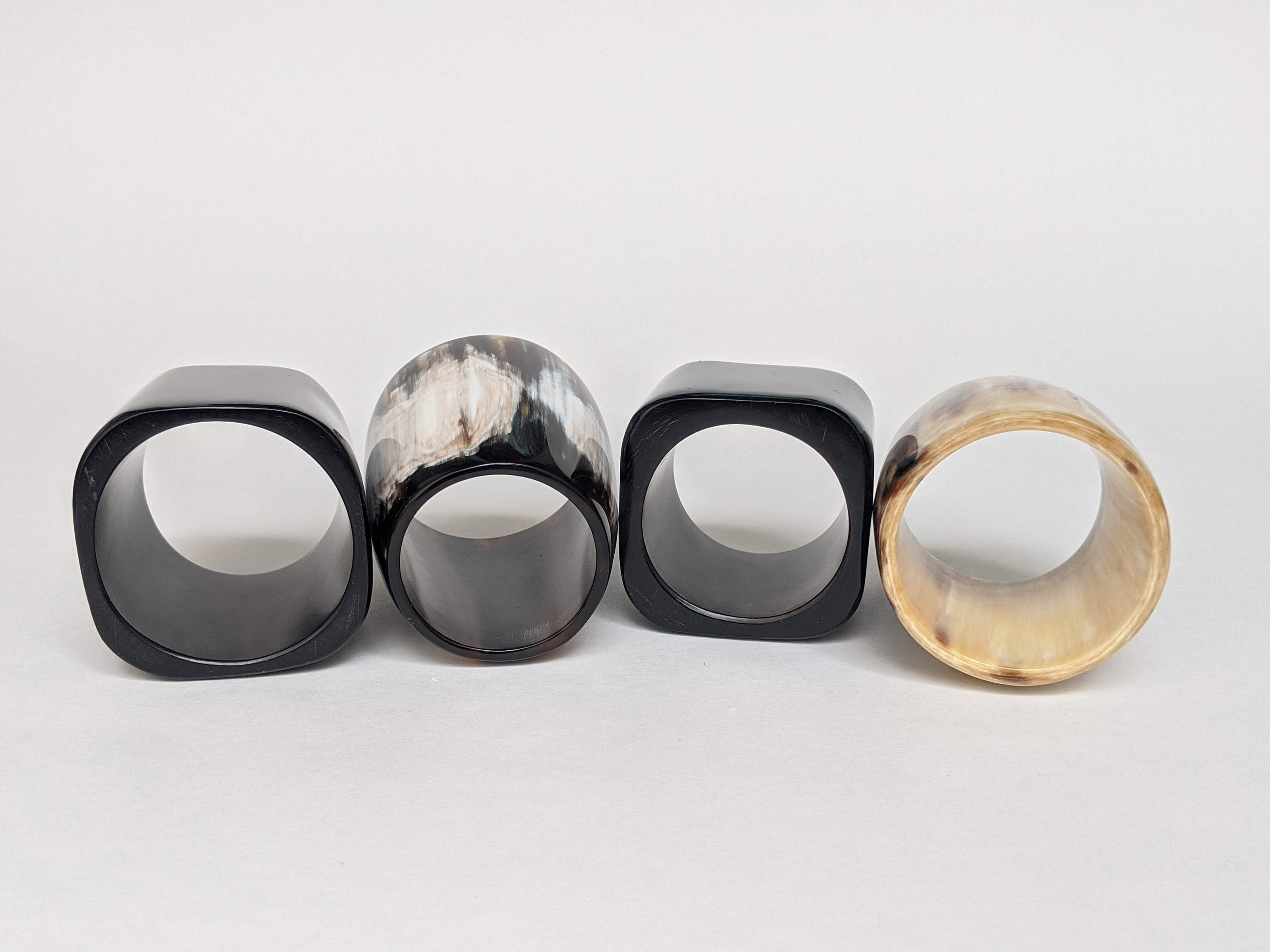 Ankole Cow Horn Napkin Rings Set of 4 - Etsy