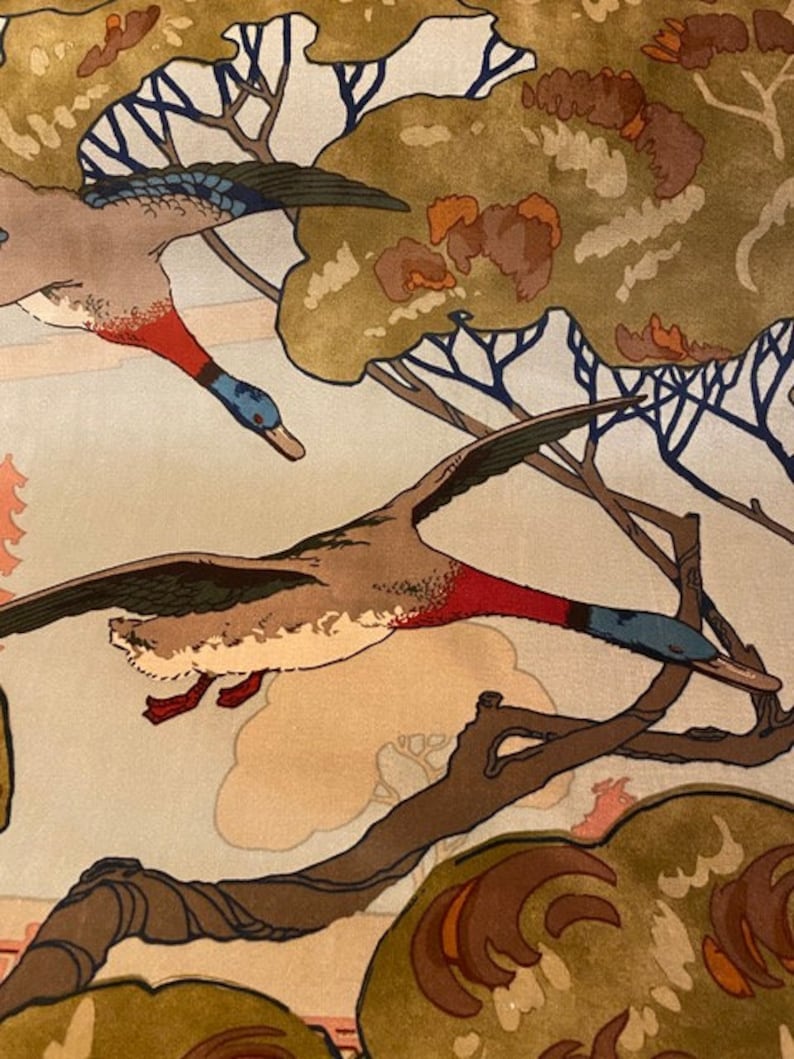 Mulberry Flying Ducks Sky Fabric - Printed in Englandp UK - Etsy
