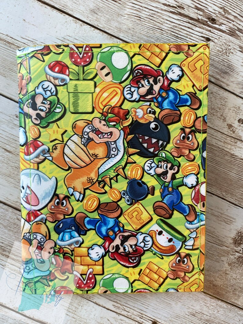 Notepad Cover, Notebook Cover, Memo Pad Holder, Mario Notebook, Mini ...