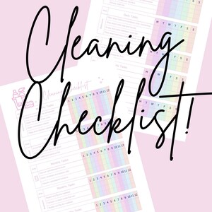 Cleaning Checklist Cleaning Schedule, Cleaning Planner, Cleaning ...