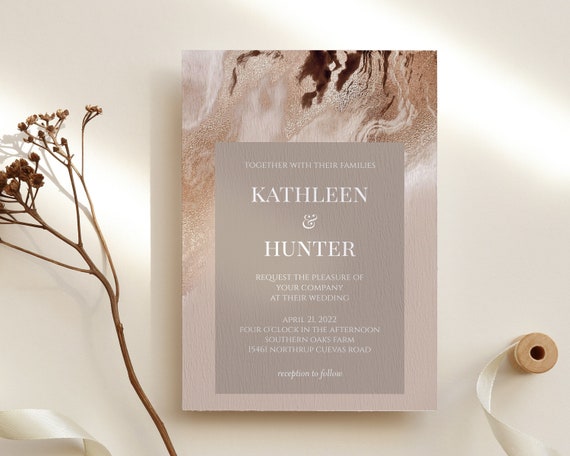 Modern Wedding Invitation Template Editable Text Corjl Template Instant ...