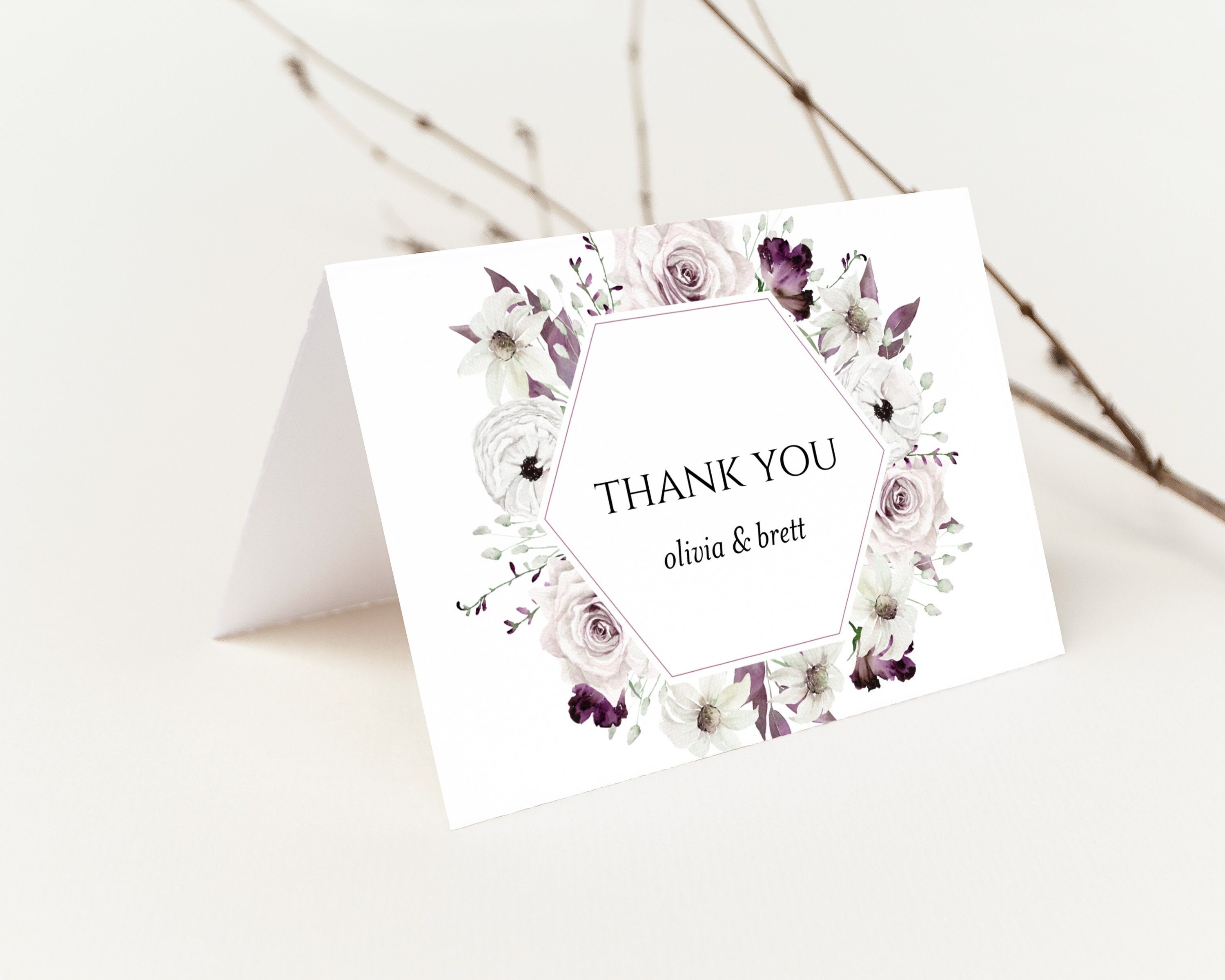 Corjl Template Lilac Wedding Suite Violet Floral Wedding Invitation ...