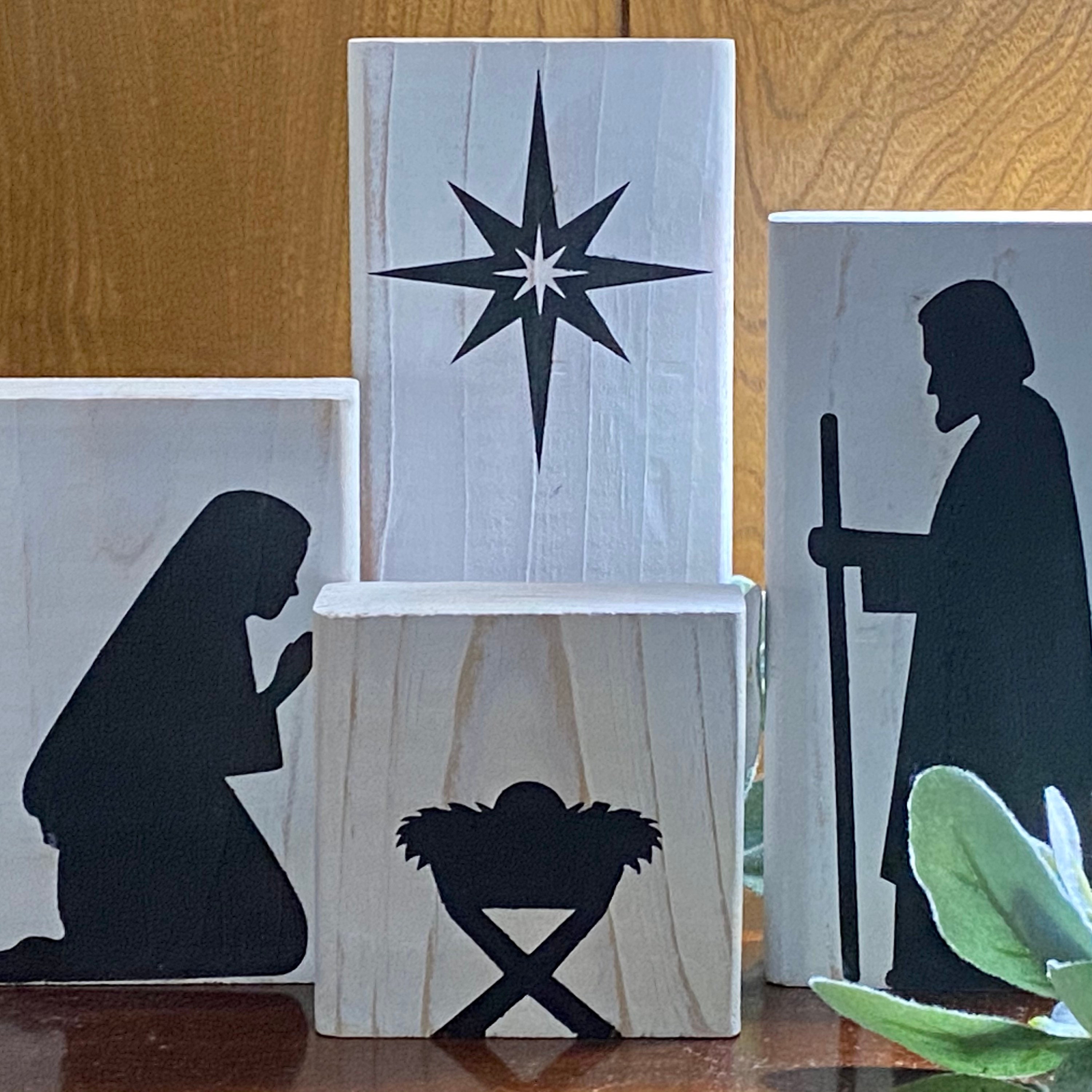 Nativity Wood Blocks - Etsy