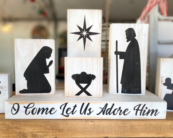 Wooden Nativity - Etsy
