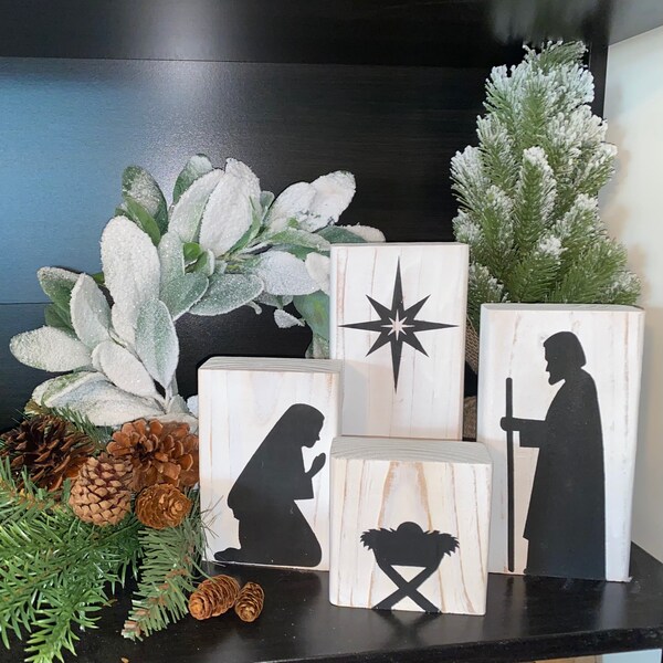 Nativity Blocks - Etsy