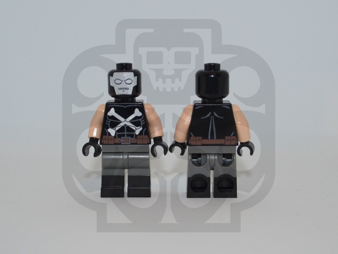 CROSSBONES Modern Custom PAD PRINTED Minifigure Super Heroes Marvel ...