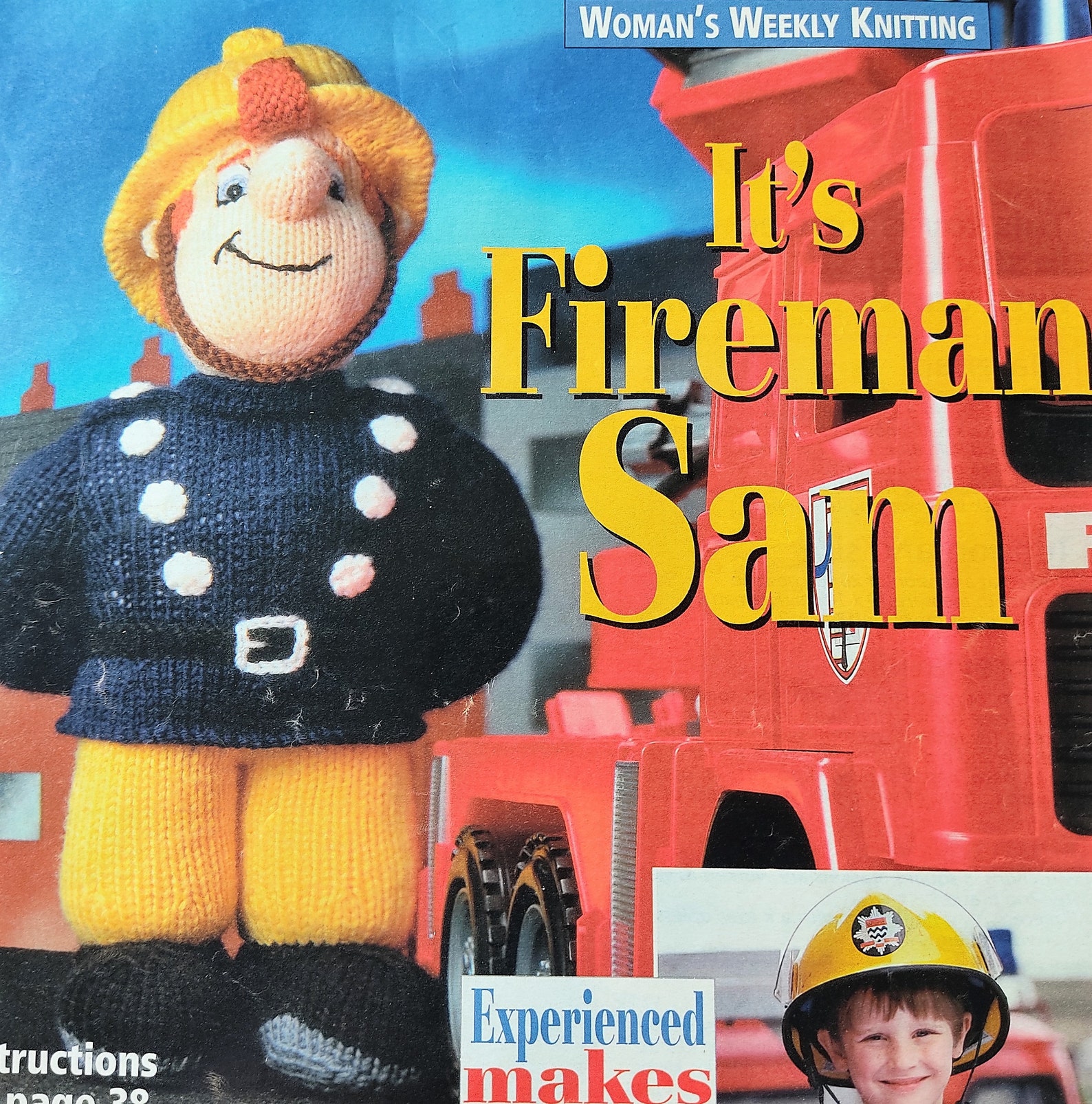 Alan Dart Fireman Sam Knitting Pattern Magazine Pullout - Etsy