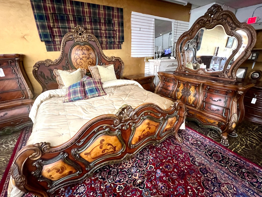 AICO by Michael Amini Chateau Beauvais 5PC King Size Bedroom Set - Etsy