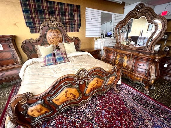 AICO by Michael Amini Chateau Beauvais 5PC King Size Bedroom Set Etsy