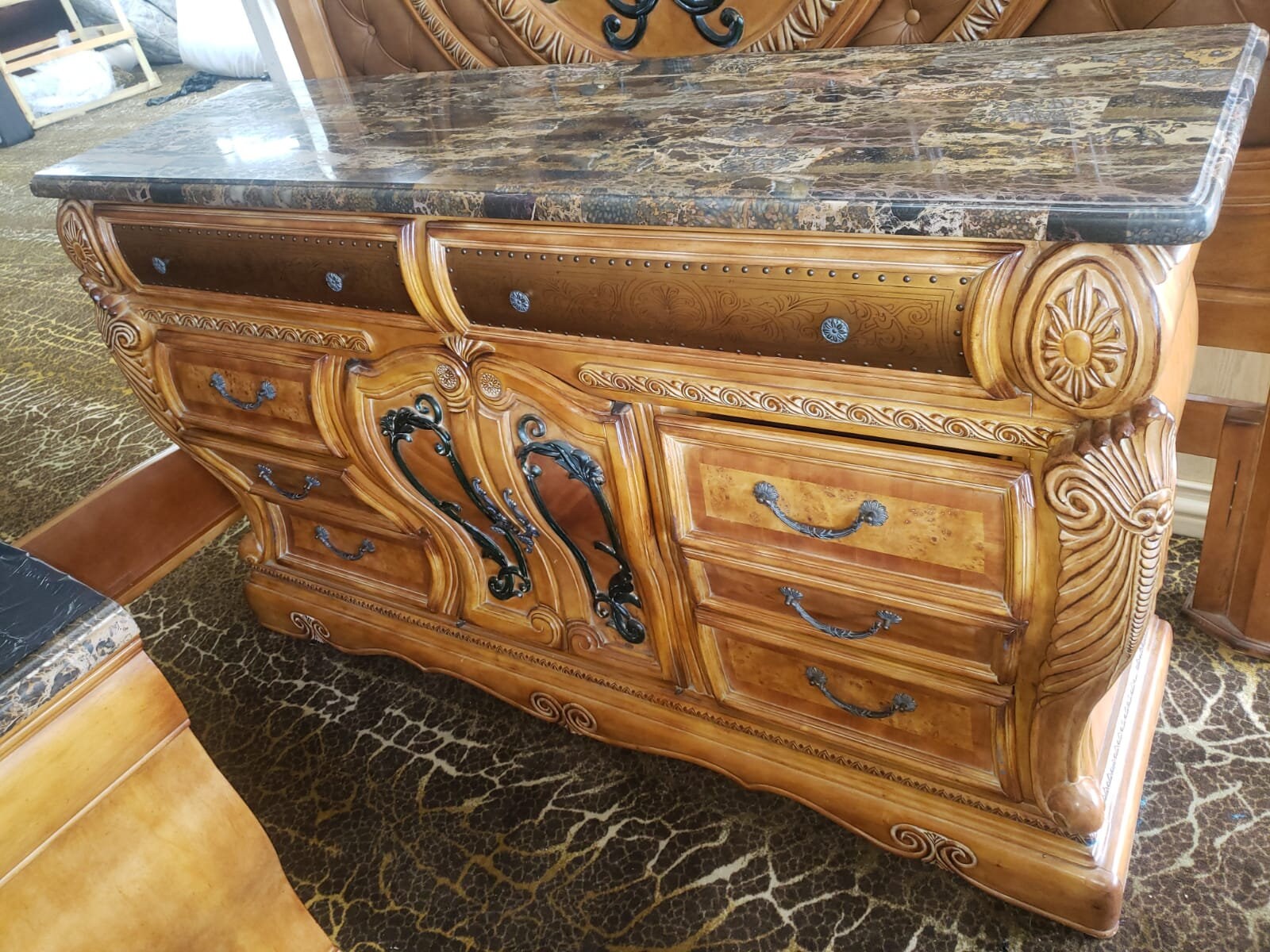 AICO by Michael Amini Trevi King Size Bedroom Set - Etsy