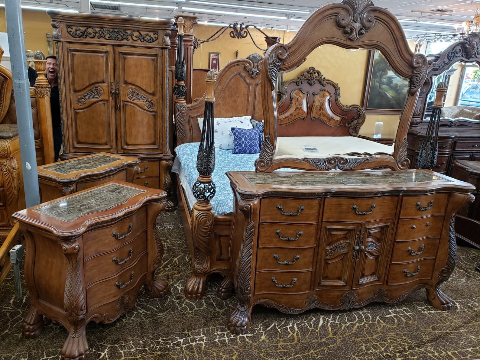 AICO by Michael Amini Eden Paradisio 5PC King Bedroom Set - Etsy