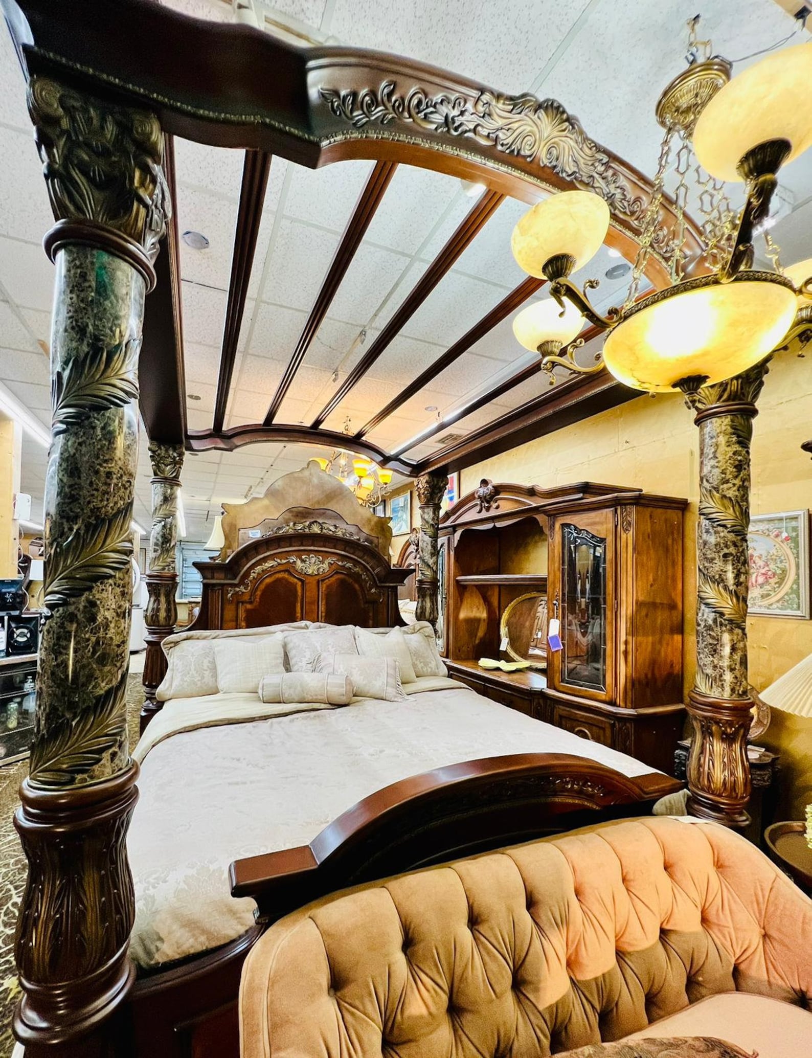 AICO by Michael Amini Villa Valencia 5PC King Size Bedroom Set - Etsy