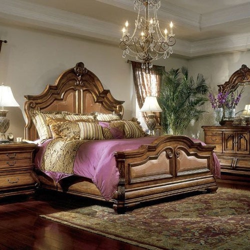AICO by Michael Amini Excelsior 5PC King Size Bedroom Set - Etsy