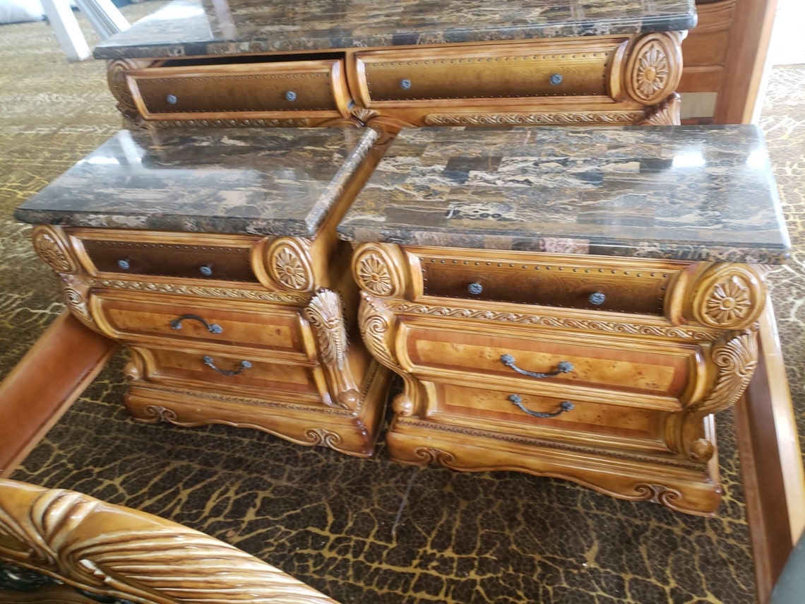 AICO by Michael Amini Trevi King Size Bedroom Set - Etsy