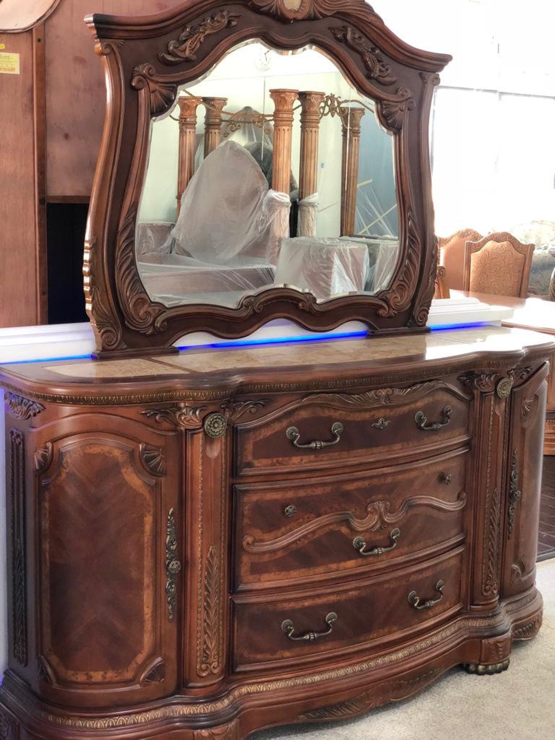 AICO by Michael Amini Cortina 5PC King Size Bedroom Set - Etsy