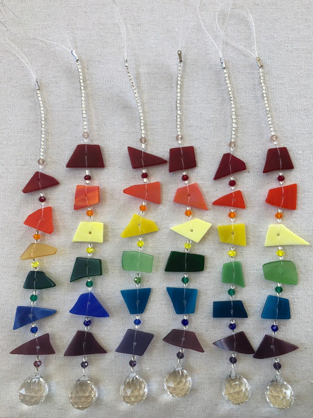 Stained Glass Rainbow Handmade Rainbow Chain Window Decor - Etsy
