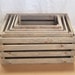 Nested Wood Crate 5 Piece, Rustic Stain or Natural/unfinished - Etsy