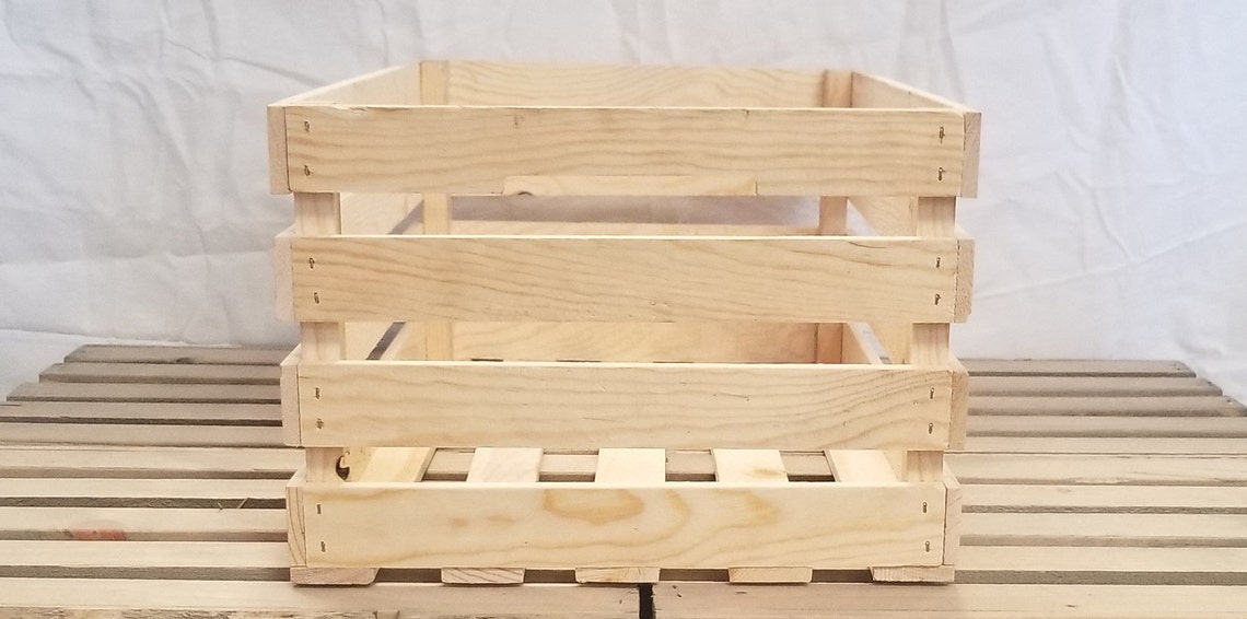Nested Wood Crate 5 Piece, Rustic Stain or Natural/unfinished - Etsy