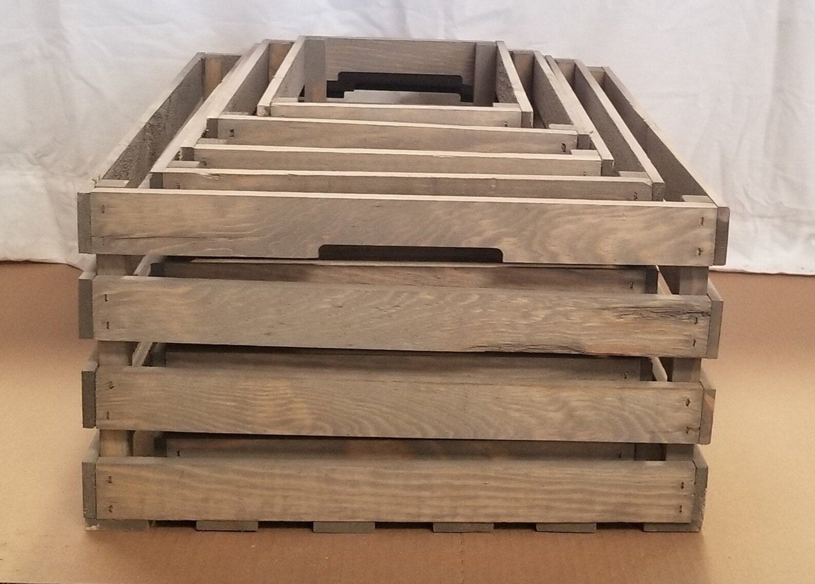 Nested Wood Crate 5 Piece, Rustic Stain or Natural/unfinished - Etsy