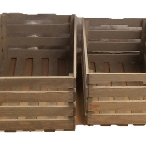 Nested Wood Crate 5 Piece, Rustic Stain or Natural/unfinished - Etsy