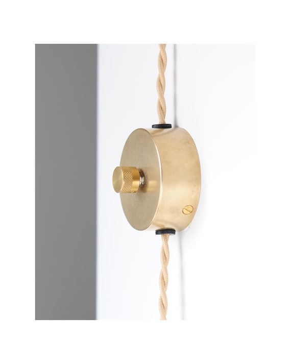 Cast Brass in-line dimmer switch. Wall mount for plug-in | Etsy