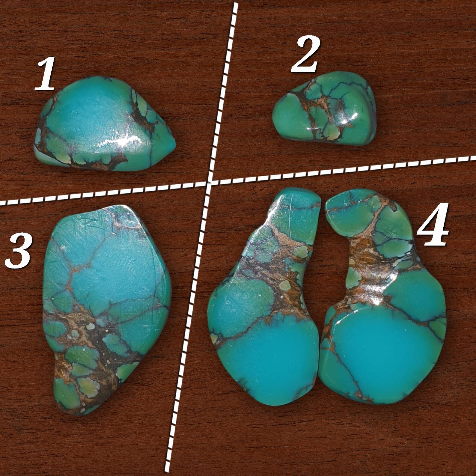Fine Antique Polychrome Turquoise, Mined in the 50s in the Shiyan Mines ...