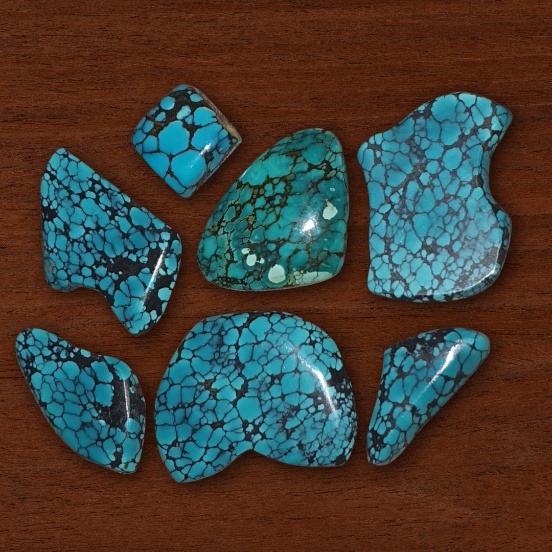 Black Spider Web Turquoise, Mined in the 50s in the Shiyan Mines ...