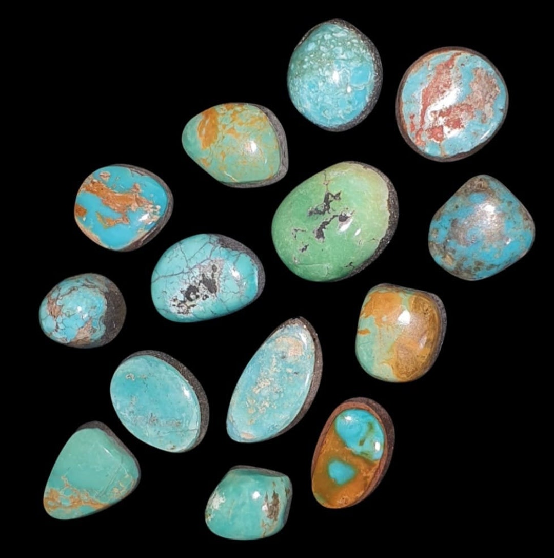 Antique Royston Turquoise, Cut by Native American Navajo Tribe ...