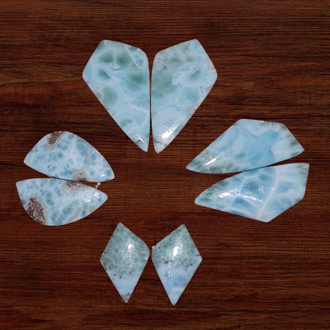 Dominican Larimar, Atlantic Stone From the Puerto Plata Mine, Freeform ...