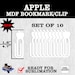 Apple MDF Bookmark Clip - Blank for Sublimation, Set of 10 , Free ...