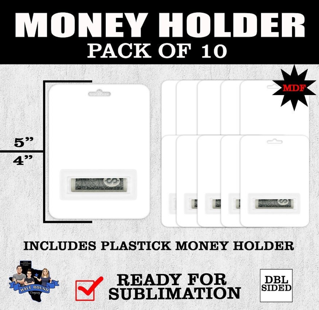 Sublimation Blank Money Card | MDF Money Card Holder | Double-side ...