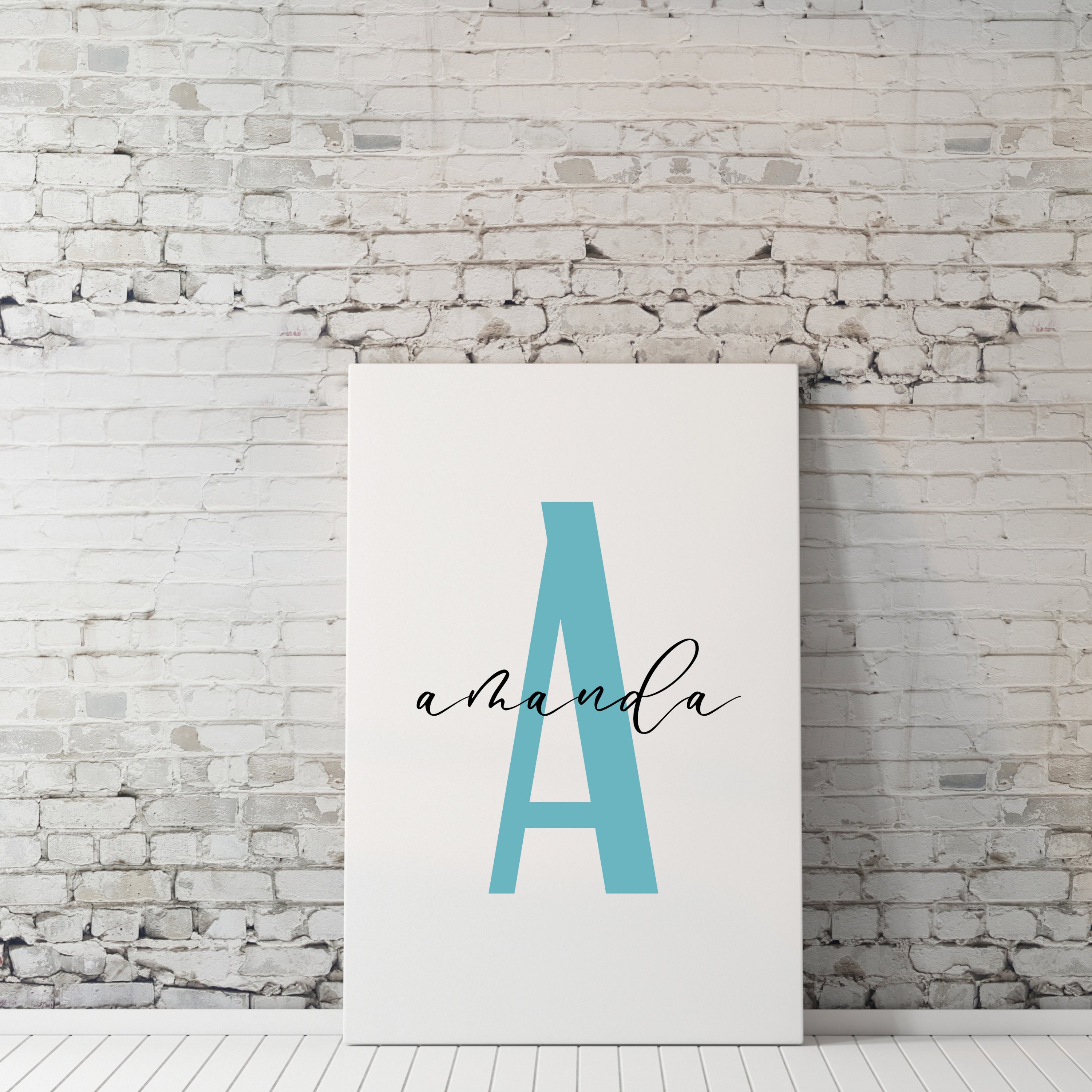 Custom Initial Print, Baby Name Printable, Personalized Name Print ...