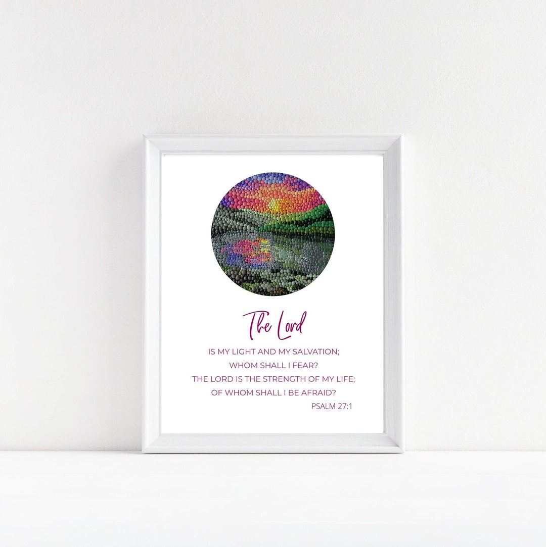 DIGITAL DOWNLOAD, Psalm 27: 1 Printable Wall Art, Christian Printable ...