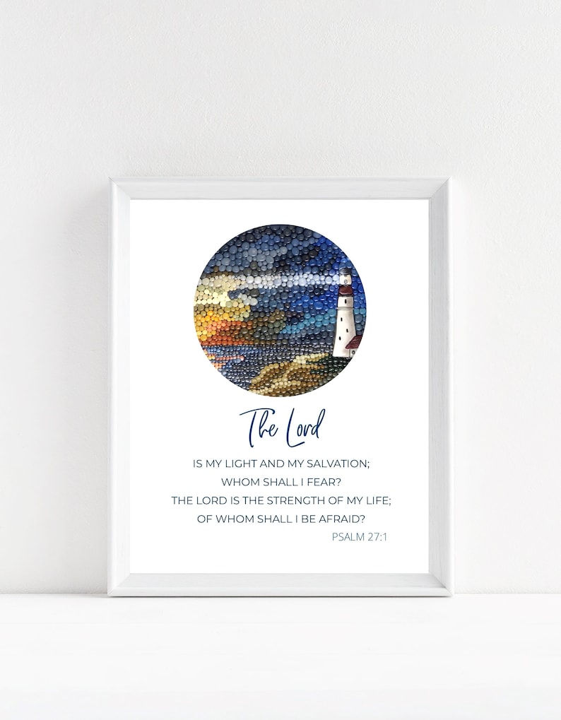 DIGITAL DOWNLOAD, Psalm 27: 1 Printable Wall Art, Christian Printable ...