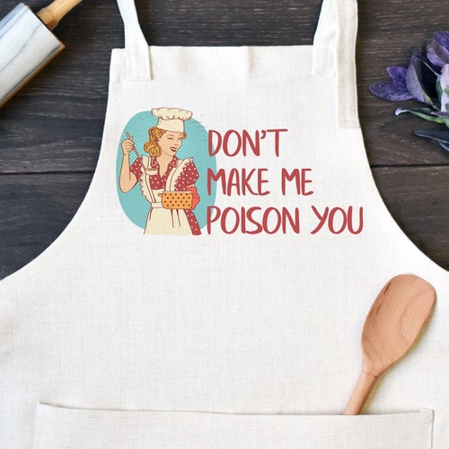 Linen Kitchen Apron Funny Cooking Apron With Pocket Secret - Etsy