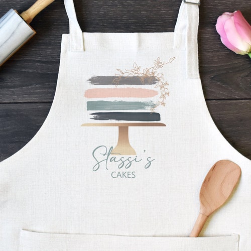 Personalized Linen Kitchen Apron Custom Cooking Apron With - Etsy